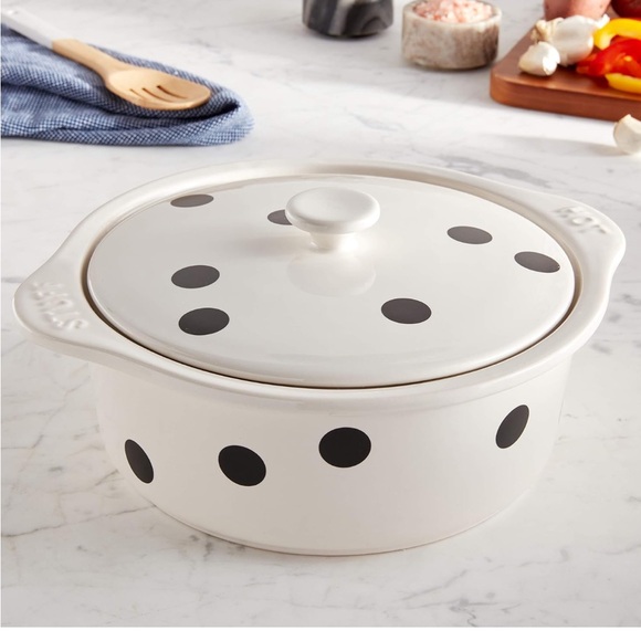 kate spade | Kitchen | Kate Spade New York Deco Dot Covered Casserole ...